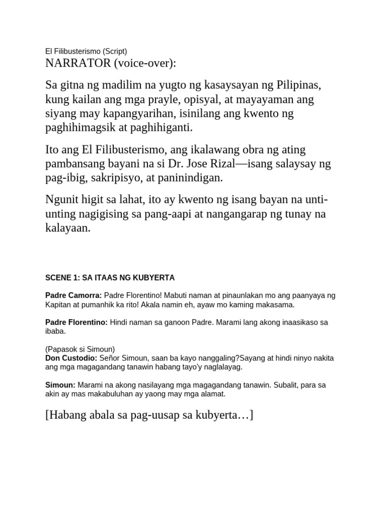 EL FILI Script | PDF
