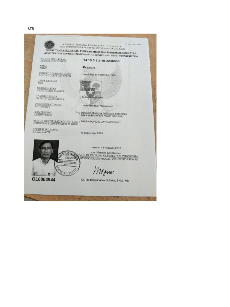 Saya Sedang Berbagi 'Prasojo STR' Dengan Anda | PDF