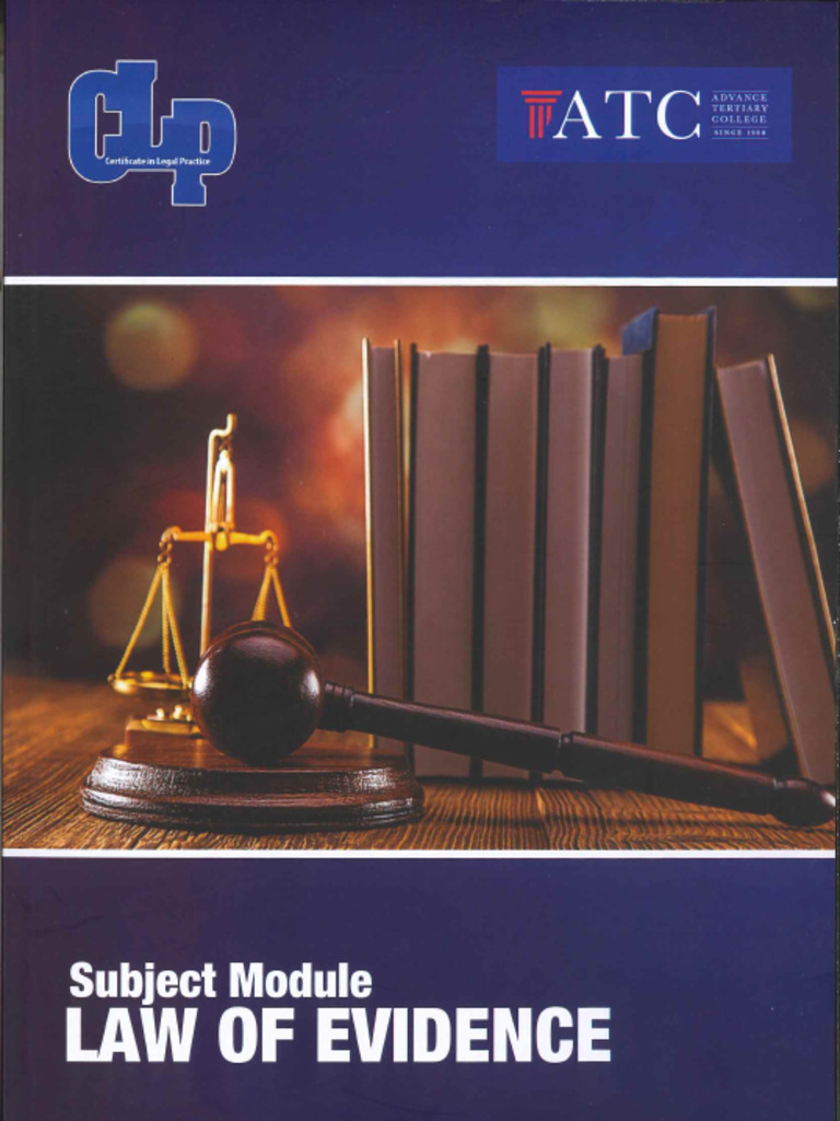 Subject Module Law of Evidence | PDF