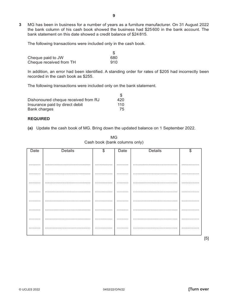 Revision - Update Cash Book and Bank Reconciliation | PDF | Banks | Cheque