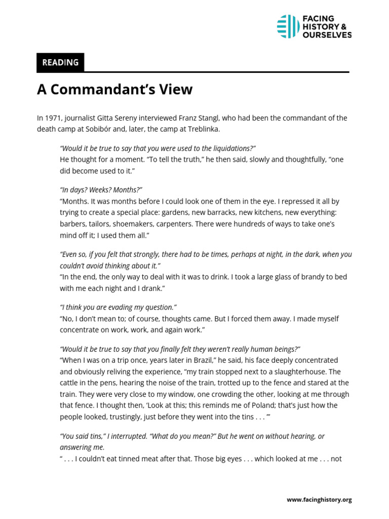 Carlos Matos - Reading - A Commandant's View | PDF