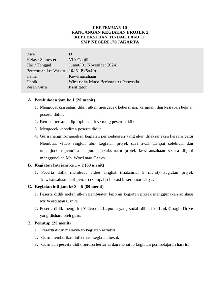 PERTEMUAN 10 - RK Dan LKPD - Membuat Laporan Digital Dan Membuat Video Singkat Alur Kegiatan ...