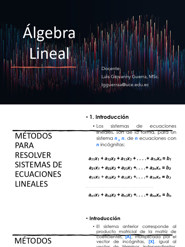Sistemas de Ecuaciones 1 | PDF | Ecuaciones | Matriz (Matemáticas)