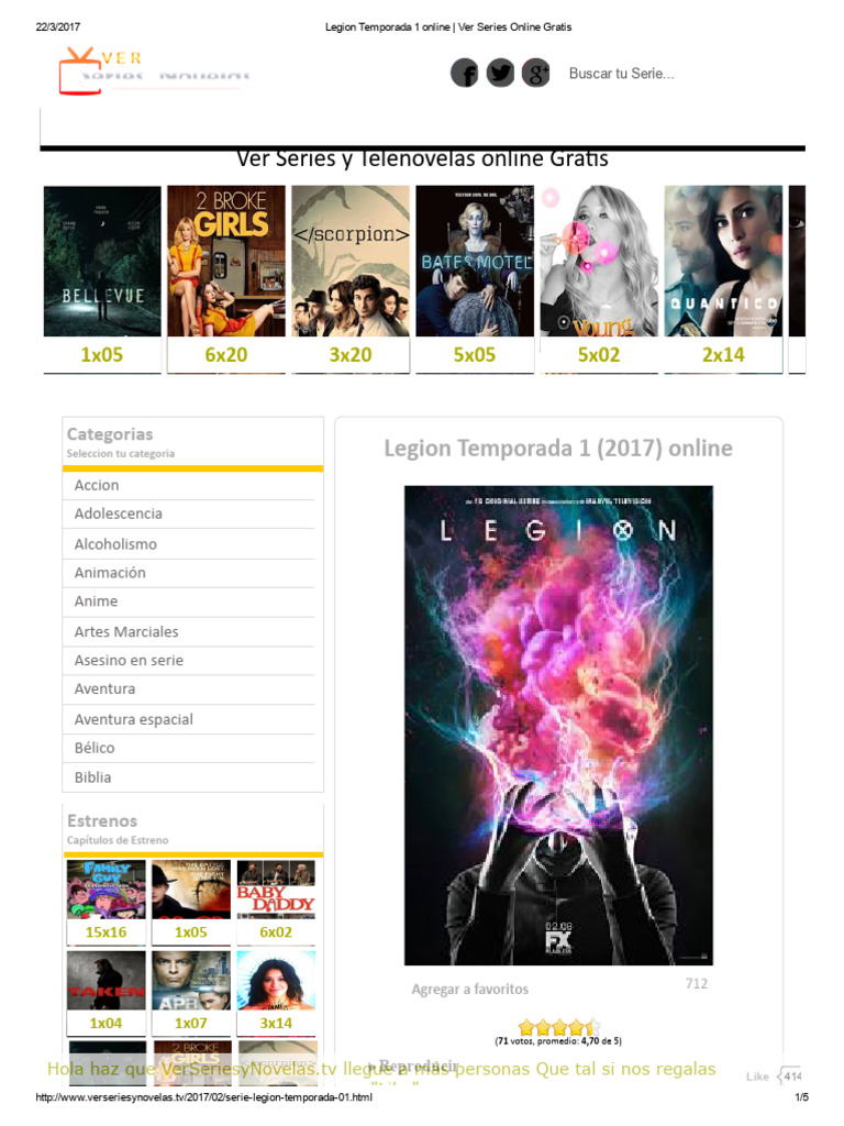 Ver Legion Temporada 1 Online Gratis | PDF