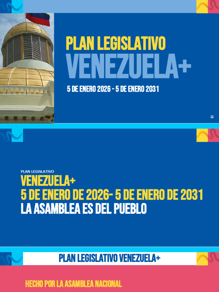 Plan Legislativo Venezuela 2026-2031 | PDF | Venezuela | Democracia