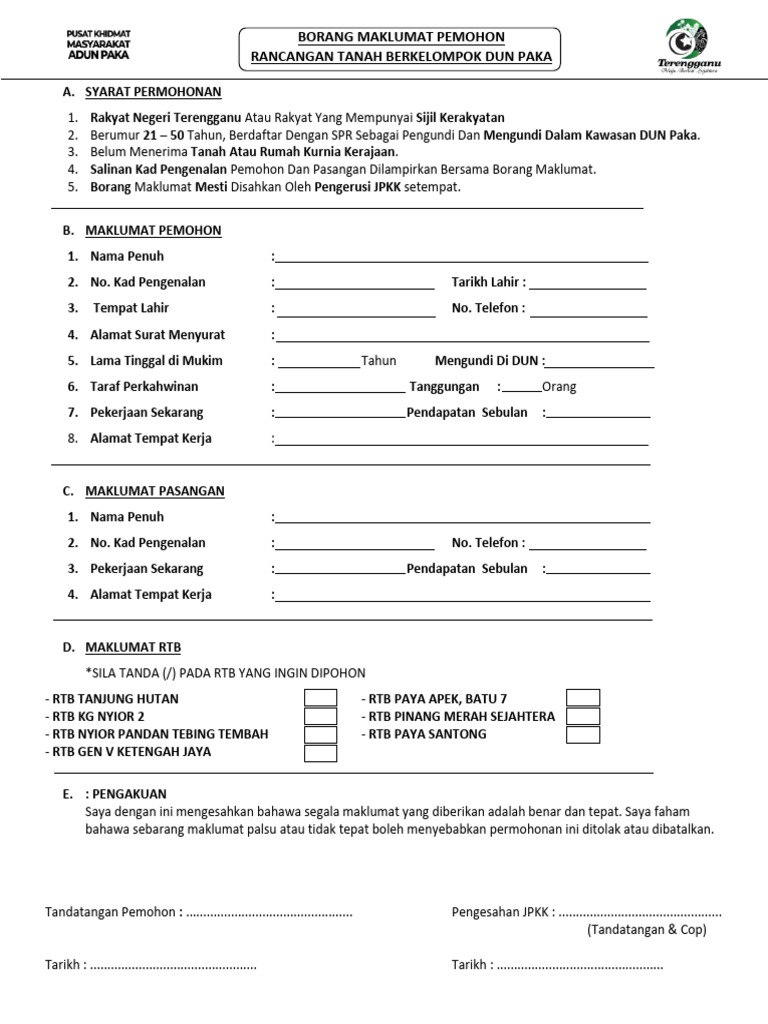 2 - Borang PKM | PDF