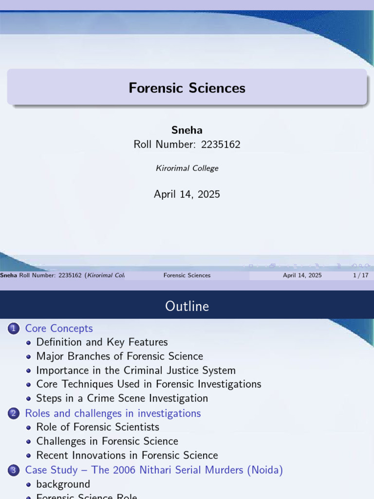 Forensic Science | PDF | Forensic Science | Crime Scene