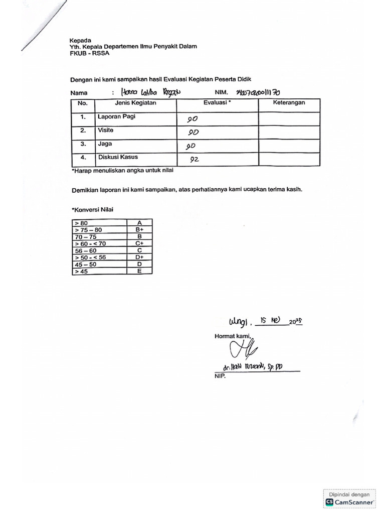 Lembar Penilaian DM IPD | PDF