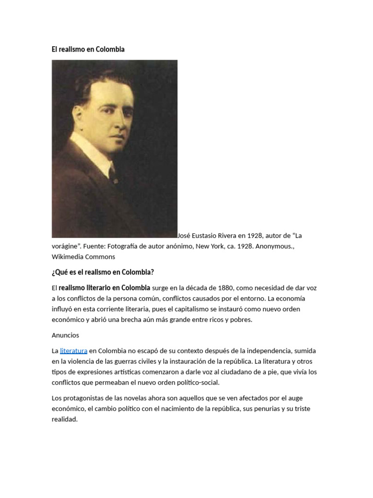 GRADO 7° El Realismo en Colombia SEMANA 15 | PDF | Realismo literario ...