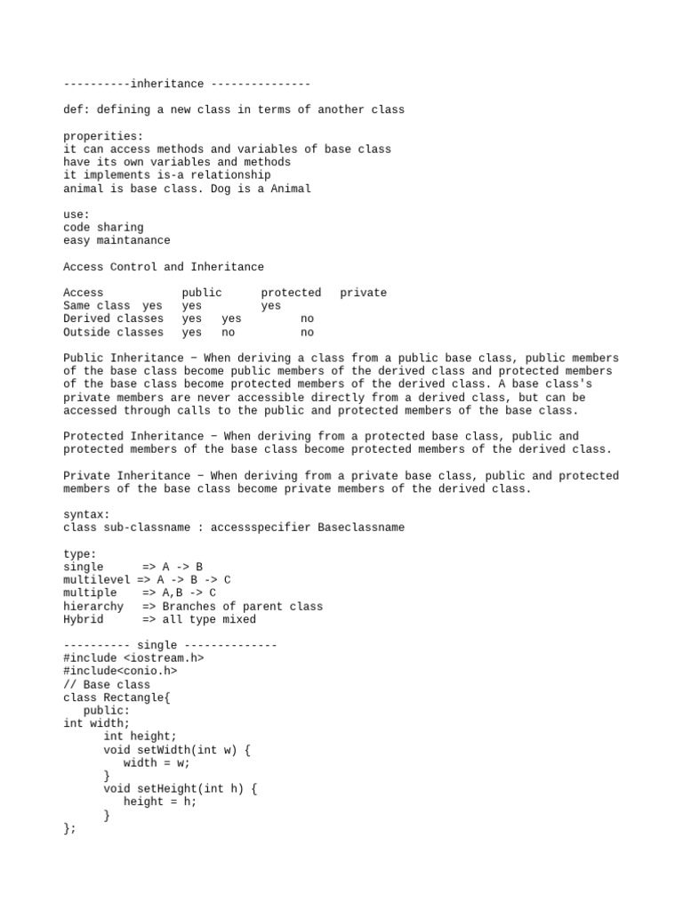 5) Inheritance | PDF | Inheritance (Object Oriented Programming) | Software Engineering