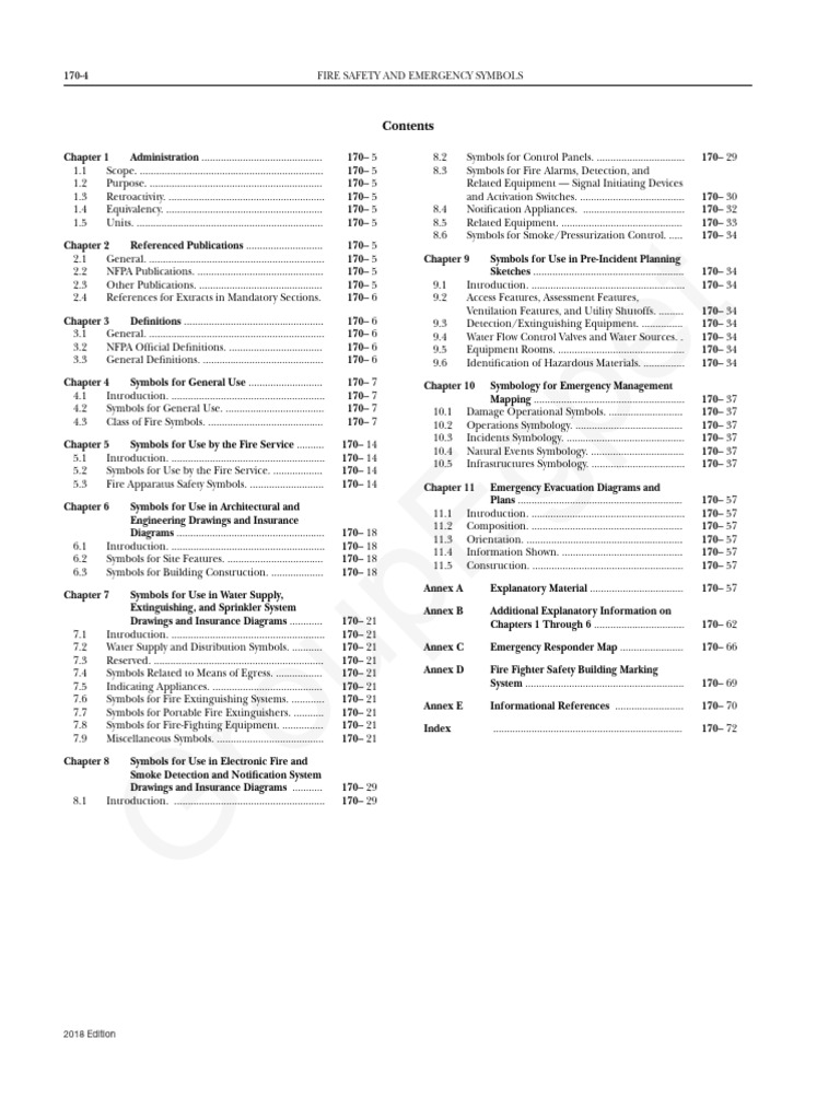 NFPA 170 2018 Symbols ff-3-4 | PDF | Safety