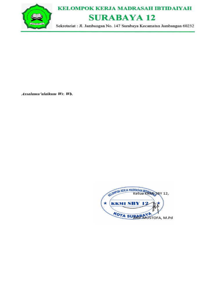 Undangan Rapat Kkmi 12 - Mei 2025 | PDF