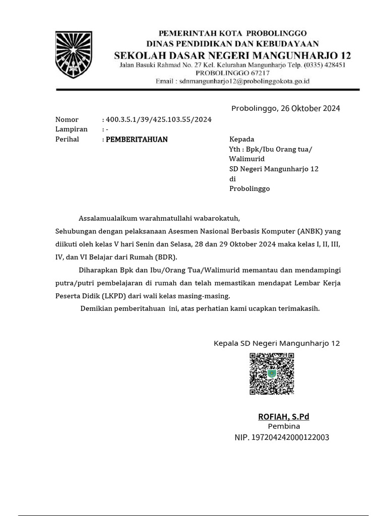 Pemberitahuan BDR | PDF