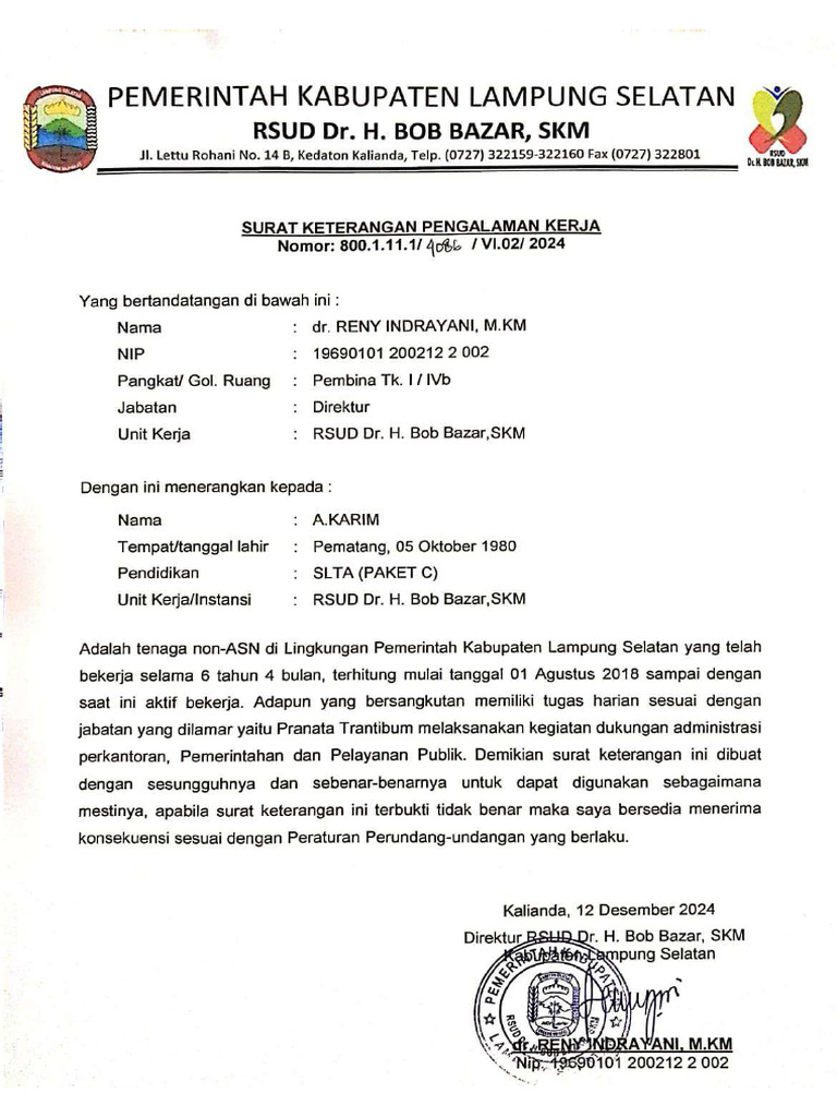 Pengalam Kerja Heru | PDF