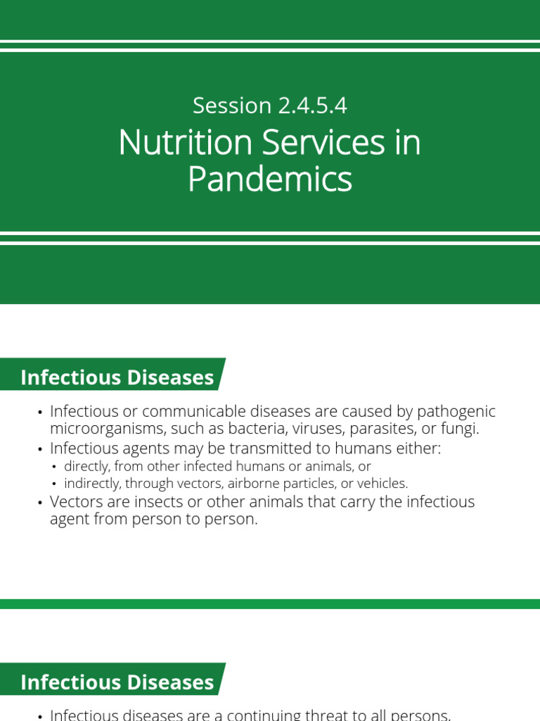 07 FINAL - Module 2 - NiE - Nutrition Services in Pandemics | PDF ...