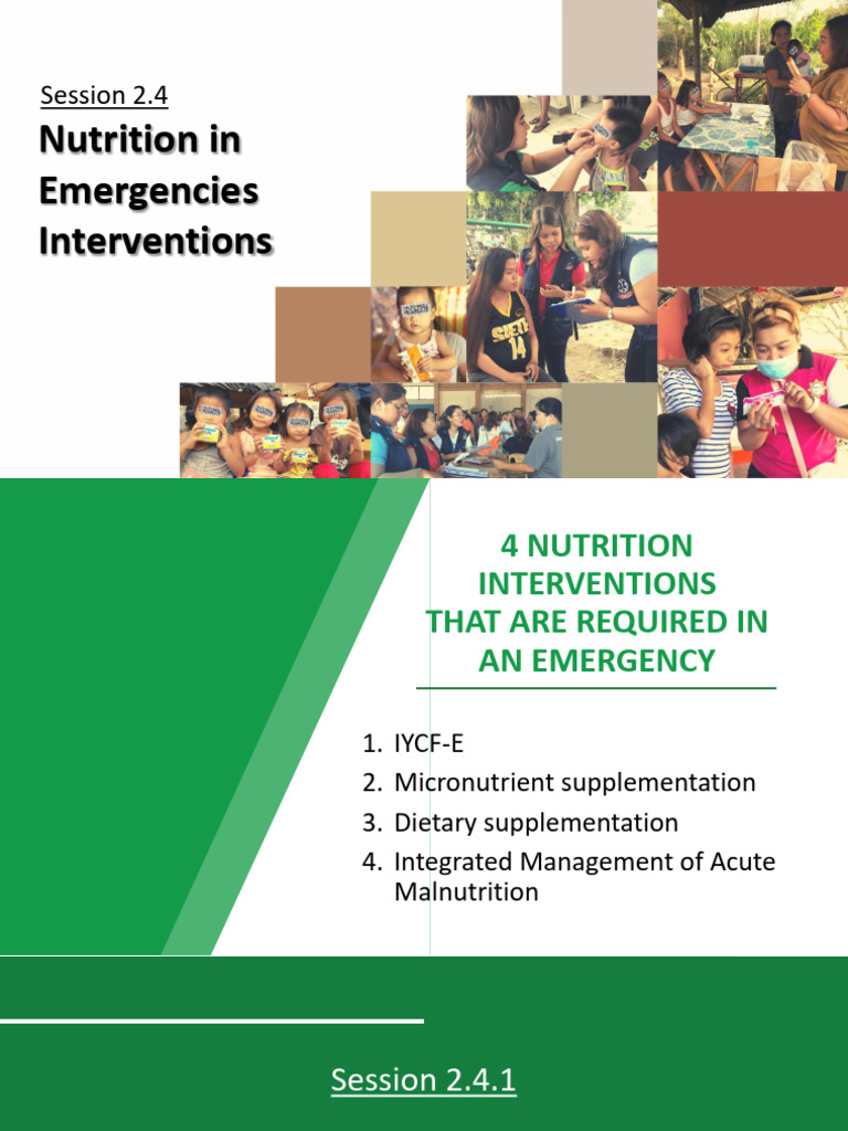 Nutrition Interventions in Emergencies | PDF | Breastfeeding | Breast Milk