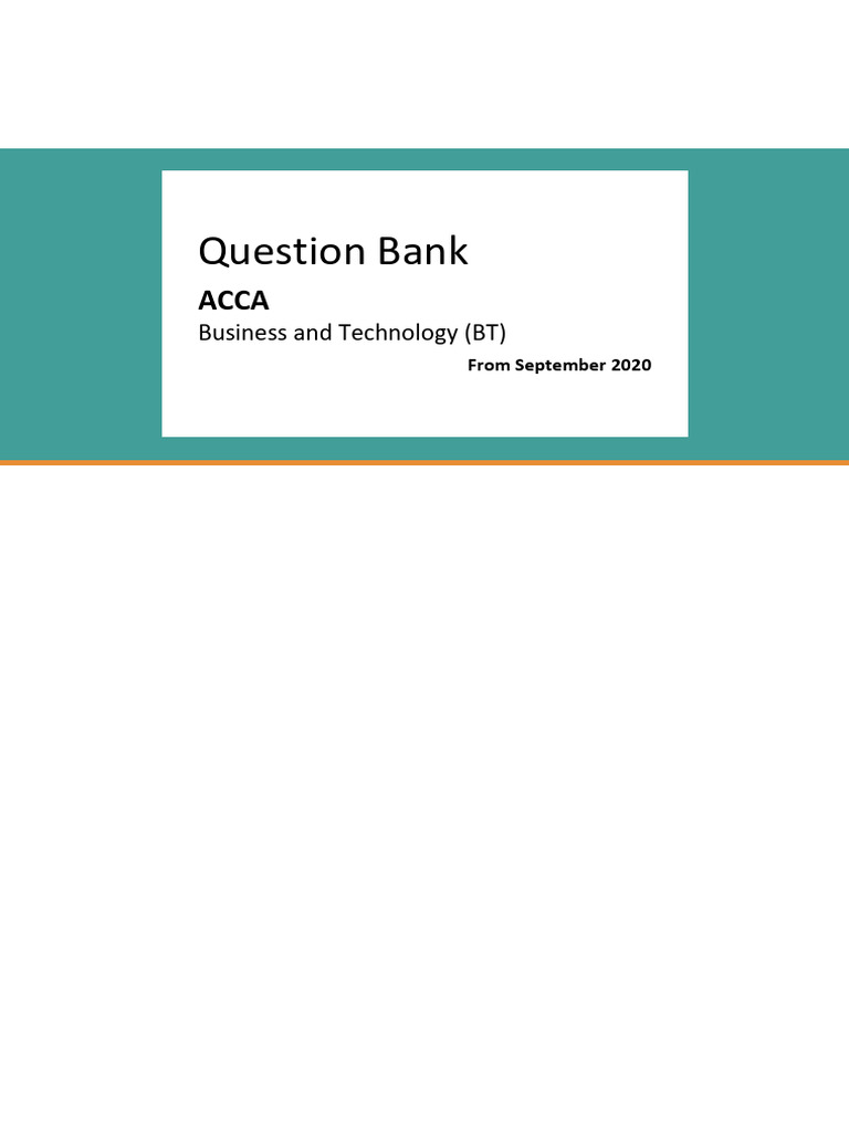ACCA BT Exam Questions and Resources | PDF