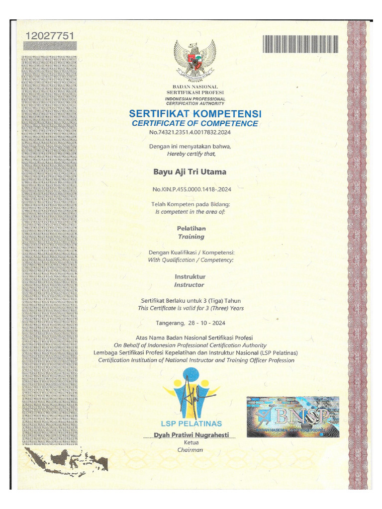 Bayu Aji Tri Utama TTD | PDF