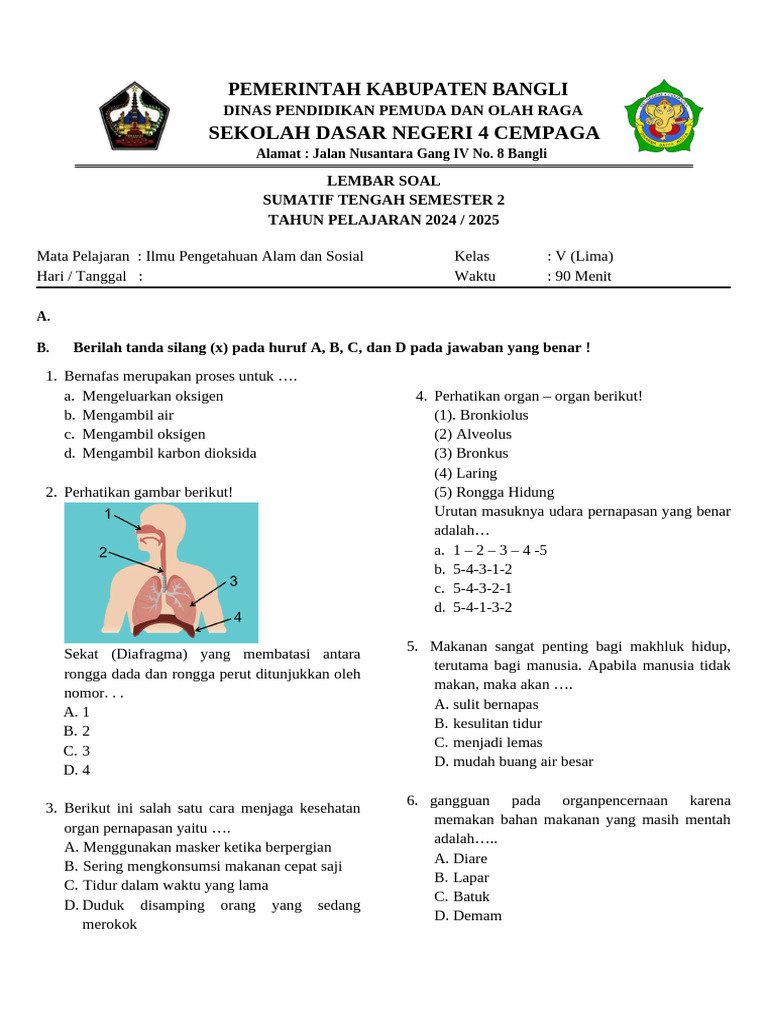 Soal Ipas STS 2 | PDF