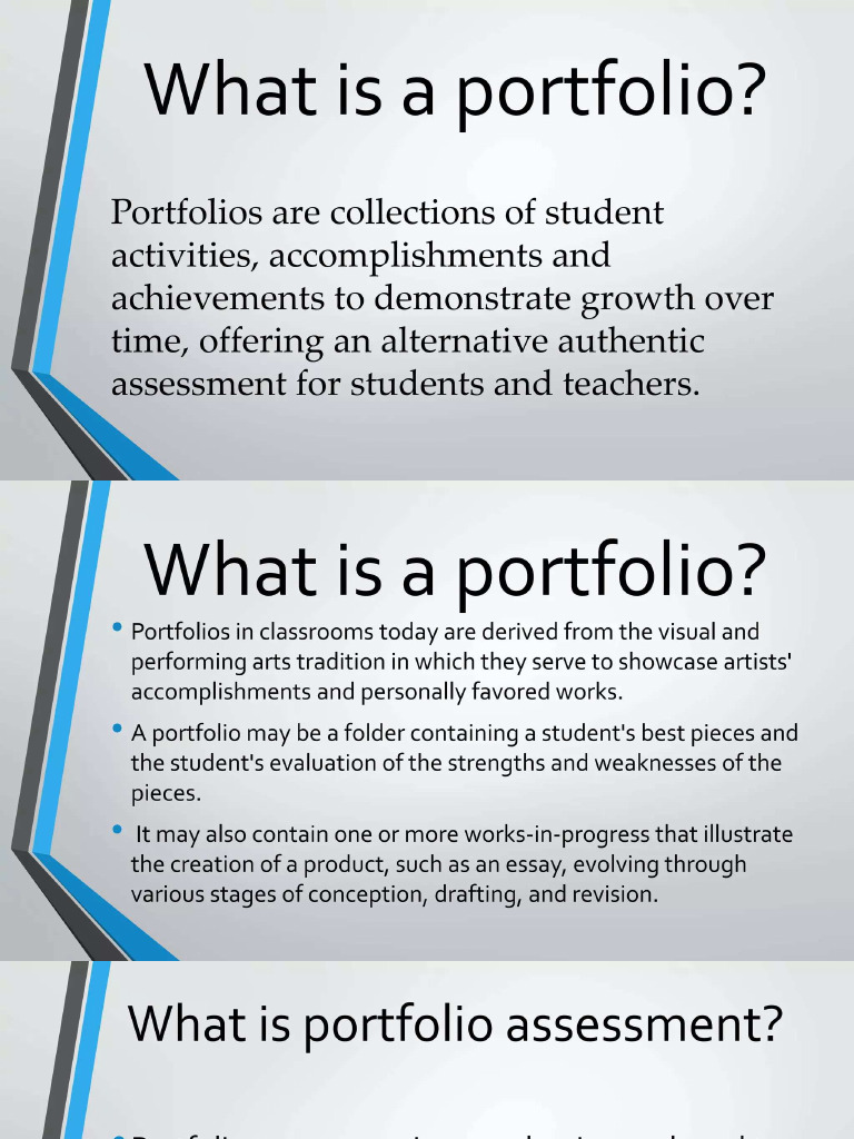 Portfolio Assessment | PDF