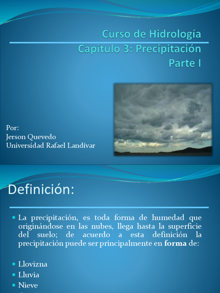 Precipitación I | PDF | Precipitación | Nube