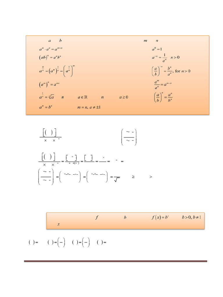 Grade 10 Mathematics: Exponents & Logarithms | PDF | Function ...
