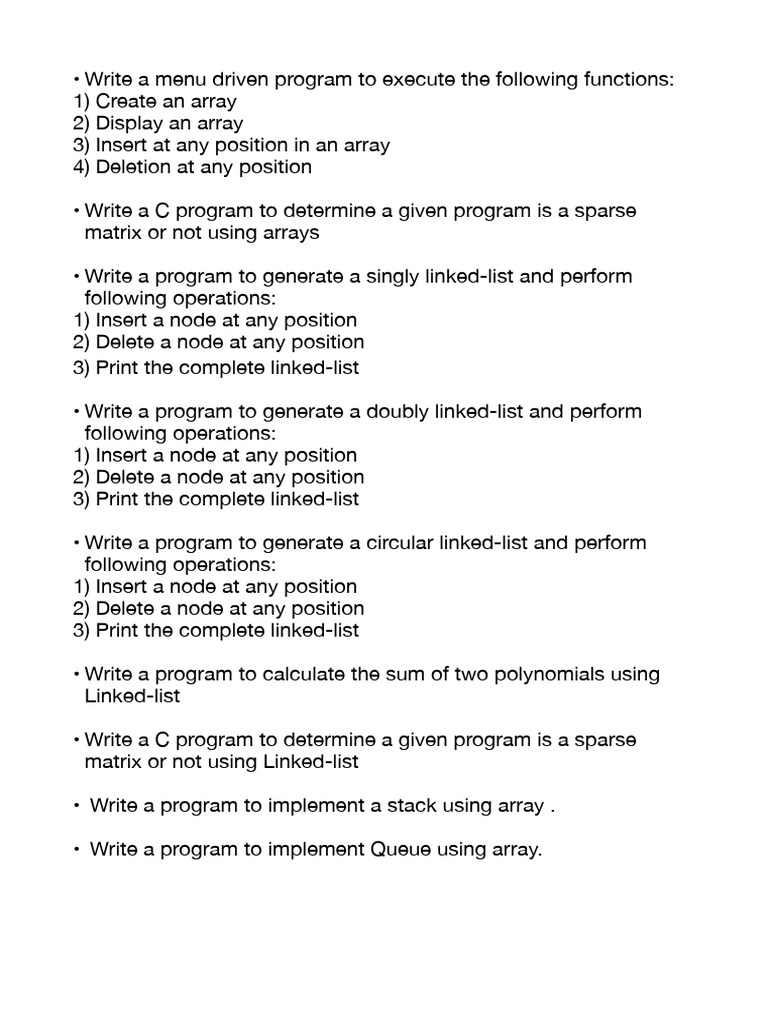 Data Structure Lab Assignment | PDF