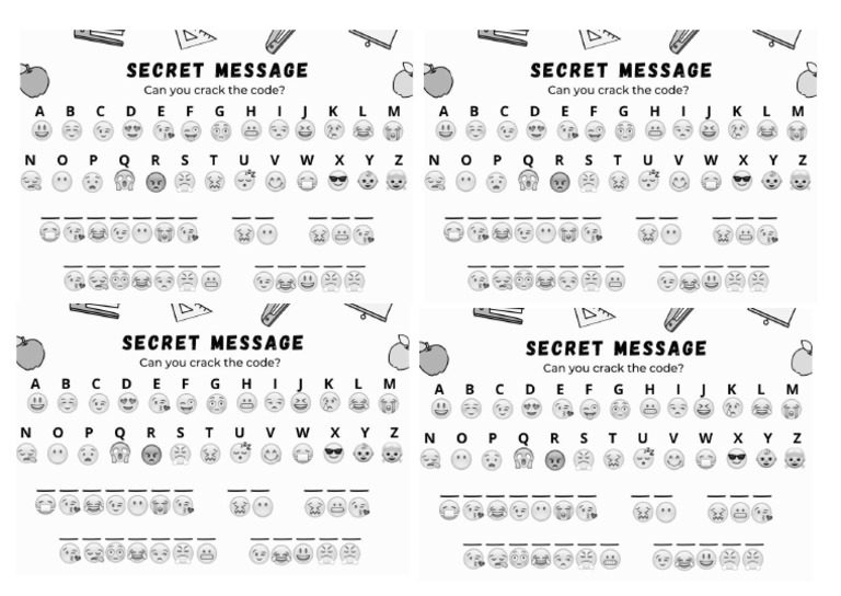 SECRET MESSAGE EMOJIS | PDF