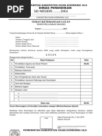 Format Surat Keterangan Lulus SD 2025 | PDF