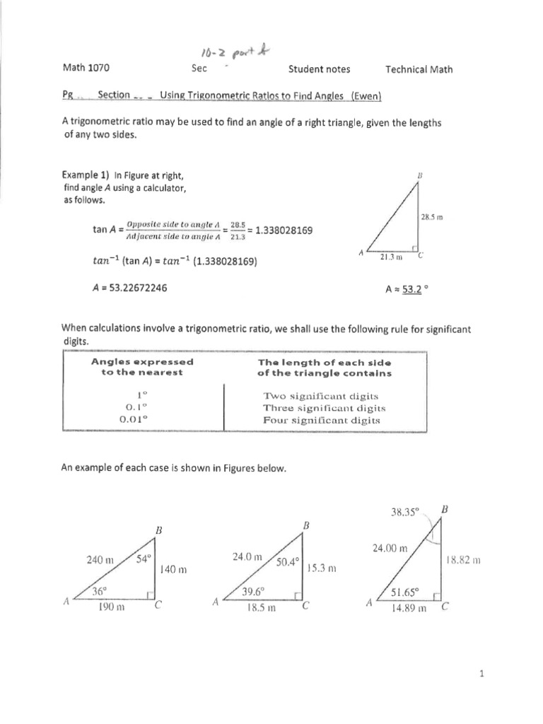 Math1020 Blank Class Notes Sec10-2 Part2 TuTh Fa24 | PDF