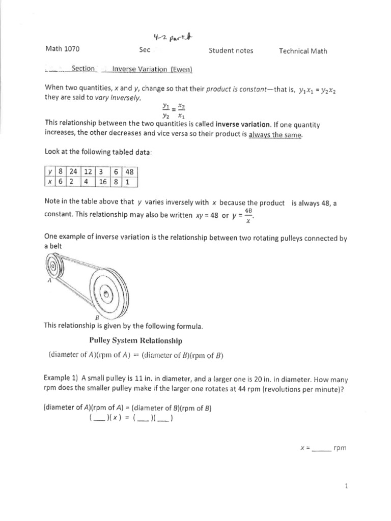 Math1020 Blank Class Notes Sec4-2 Part2 TuTh Fa24 | PDF
