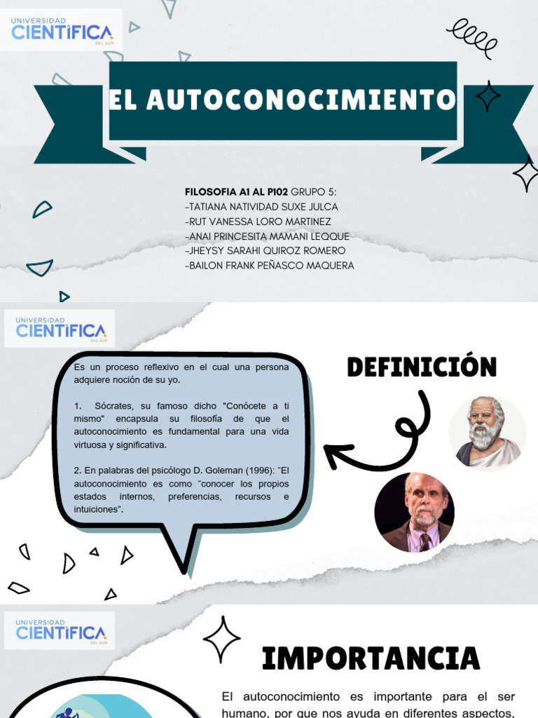 Proceso y Definición del Autoconocimiento | PDF | Autoestima | Las ...