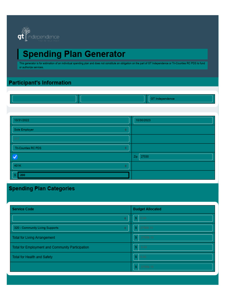GT Independence Spending Plan Overview | PDF | Public Finance ...