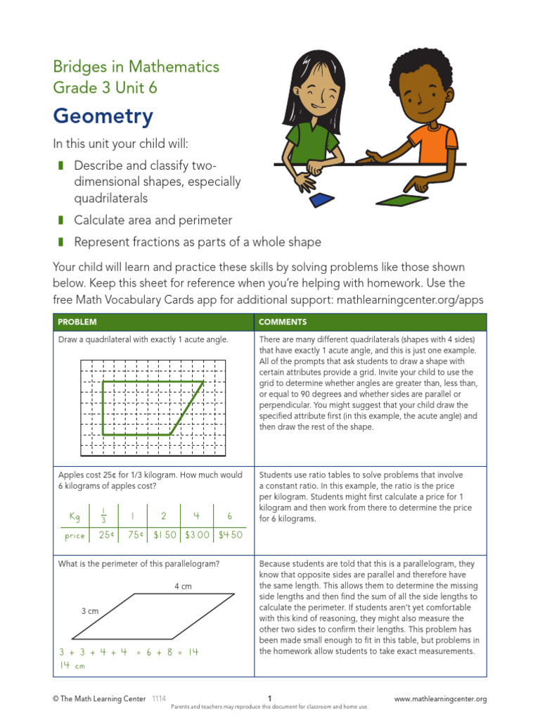 Grade 3 Geometry: Shapes & Measurements | PDF | Shape | Mathematics