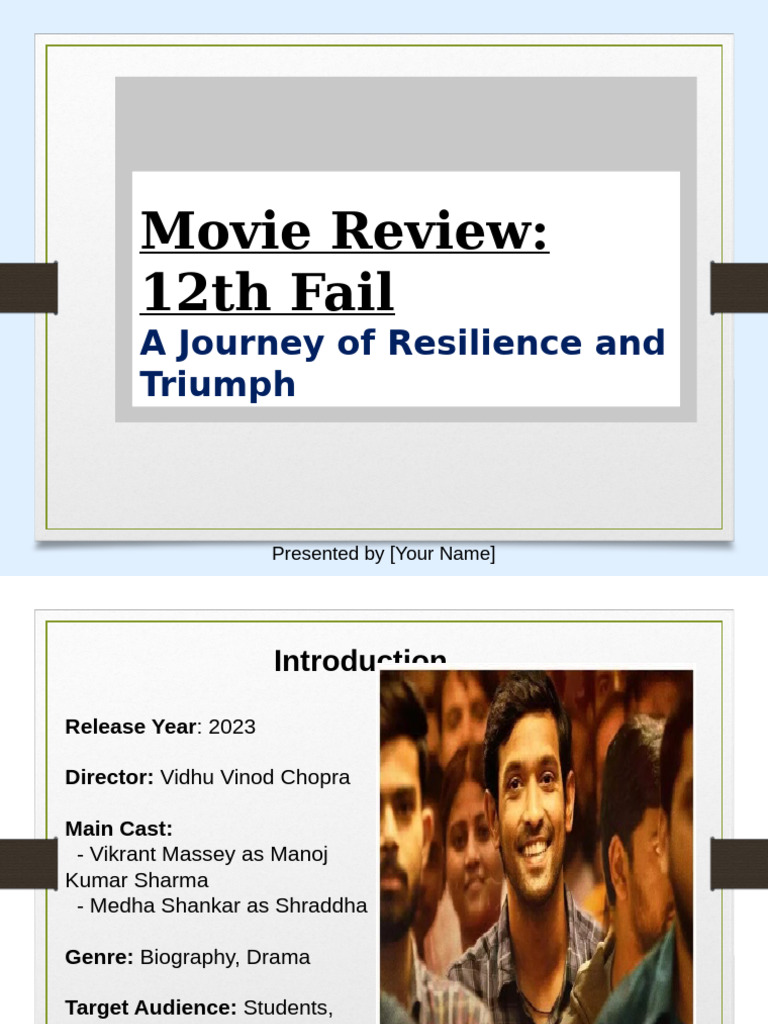 12th Fail Movie Review Final | PDF
