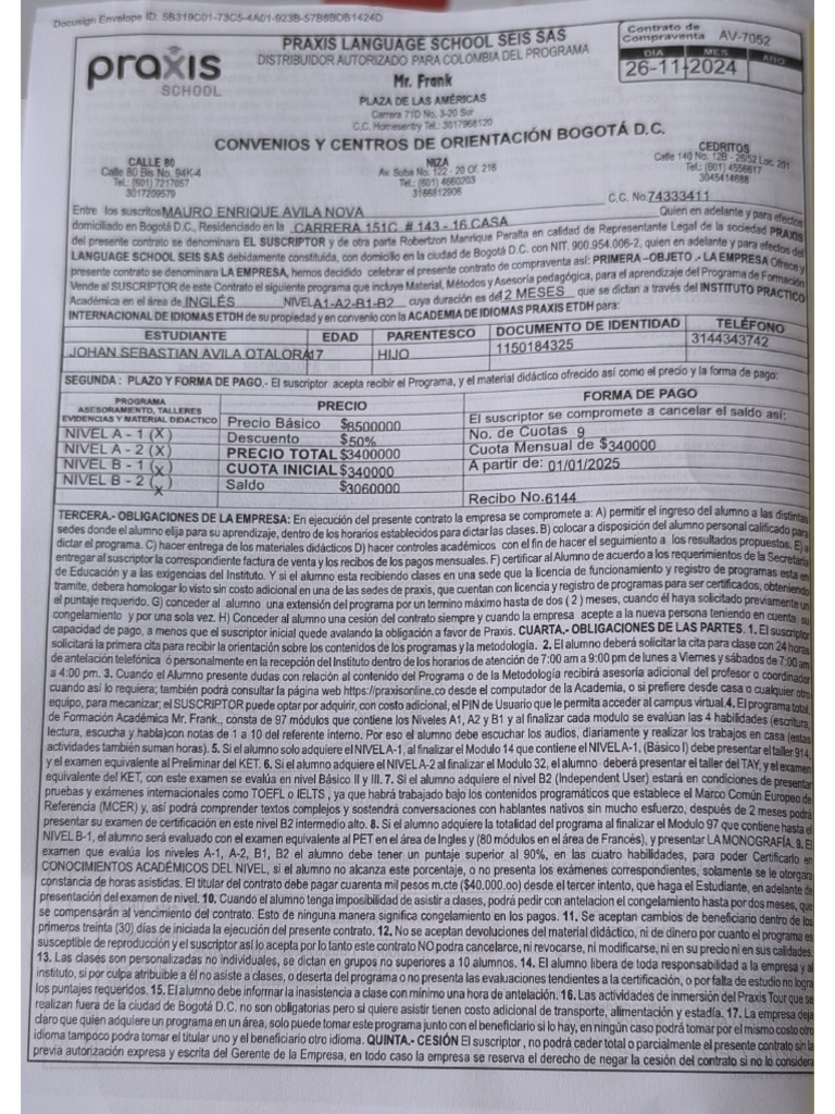 Documento de Pago (Praxis) | PDF