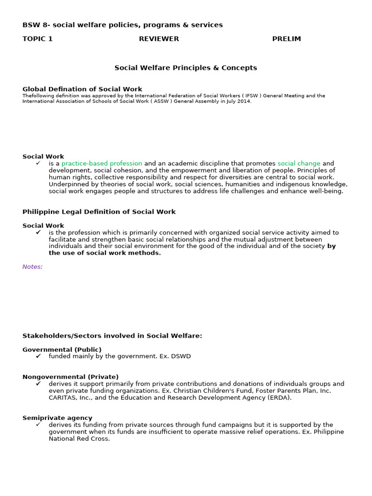 Social Welfare Principles Overview | PDF | Social Work | Justice