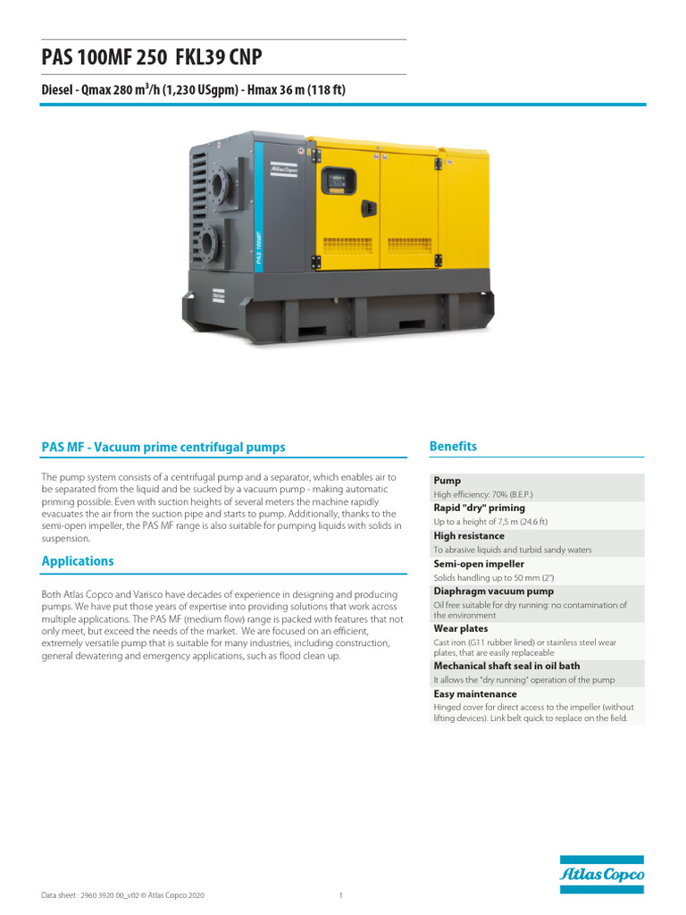 Product Reference Sheet PAS 100MF 250 FKL39 CNP ITH 2960 3920 00 EN ...