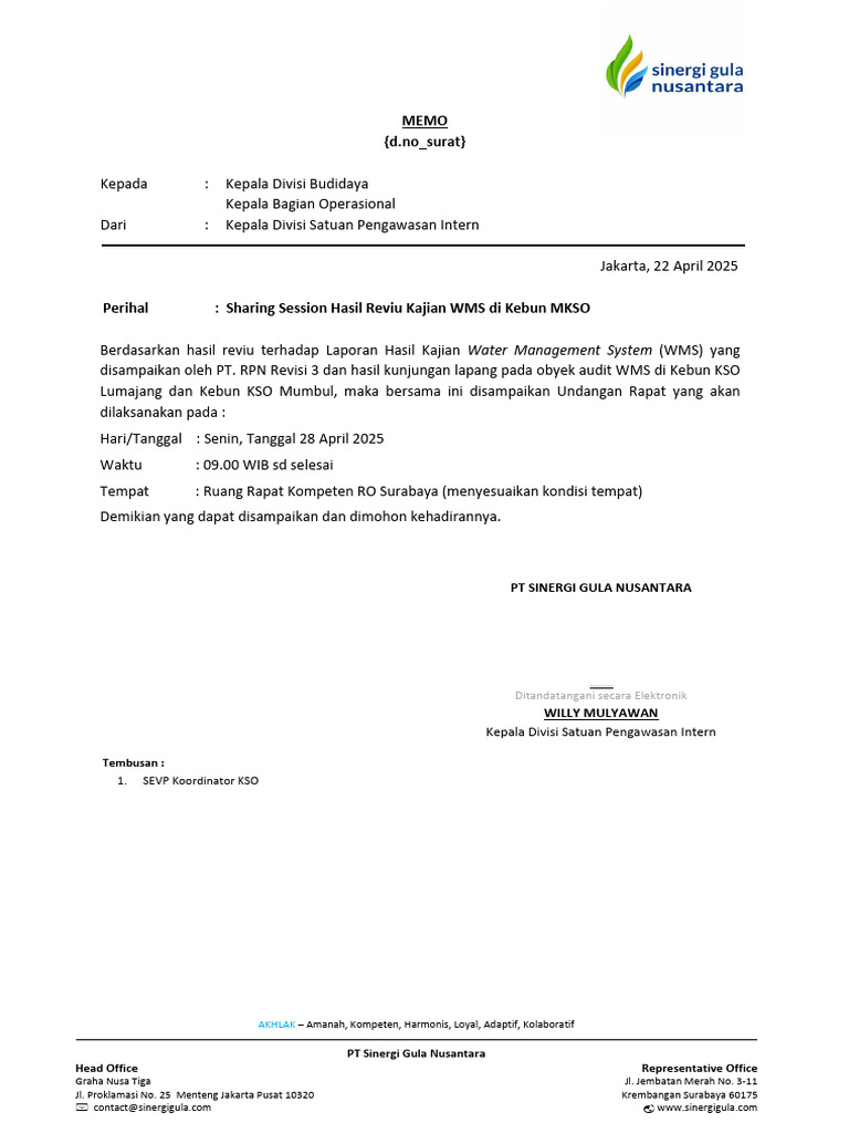 Undangan Sharing Session WMS Senin, 30 Apr 2025 | PDF