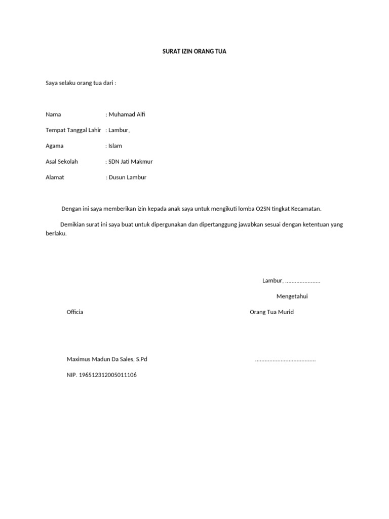 Surat Izin Oran-Wps Office | PDF