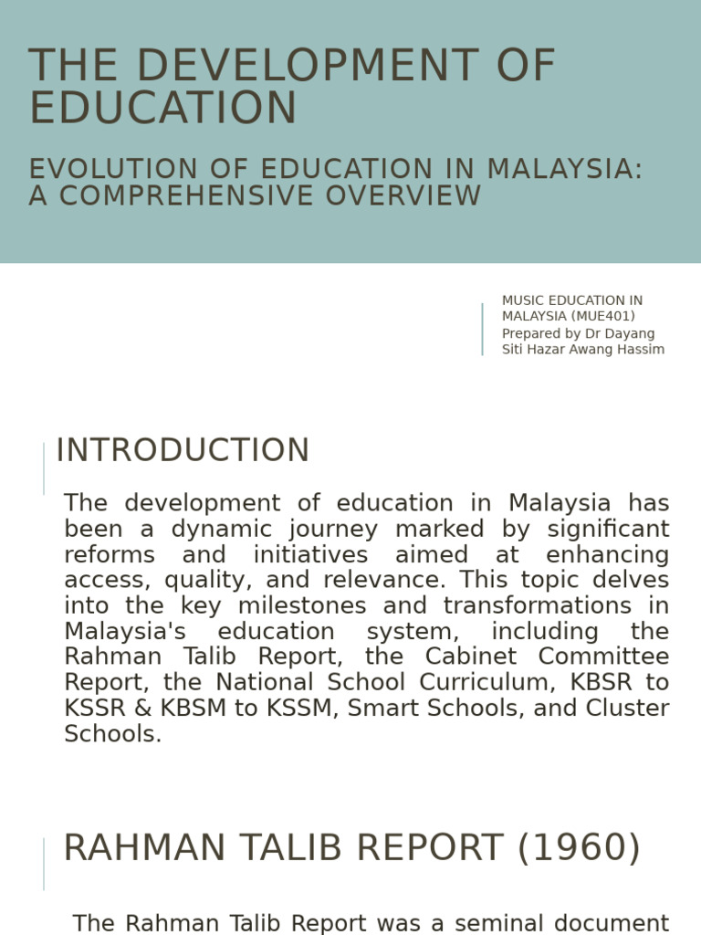 The Development of Education Week 3 | PDF | Curriculum | Educational ...