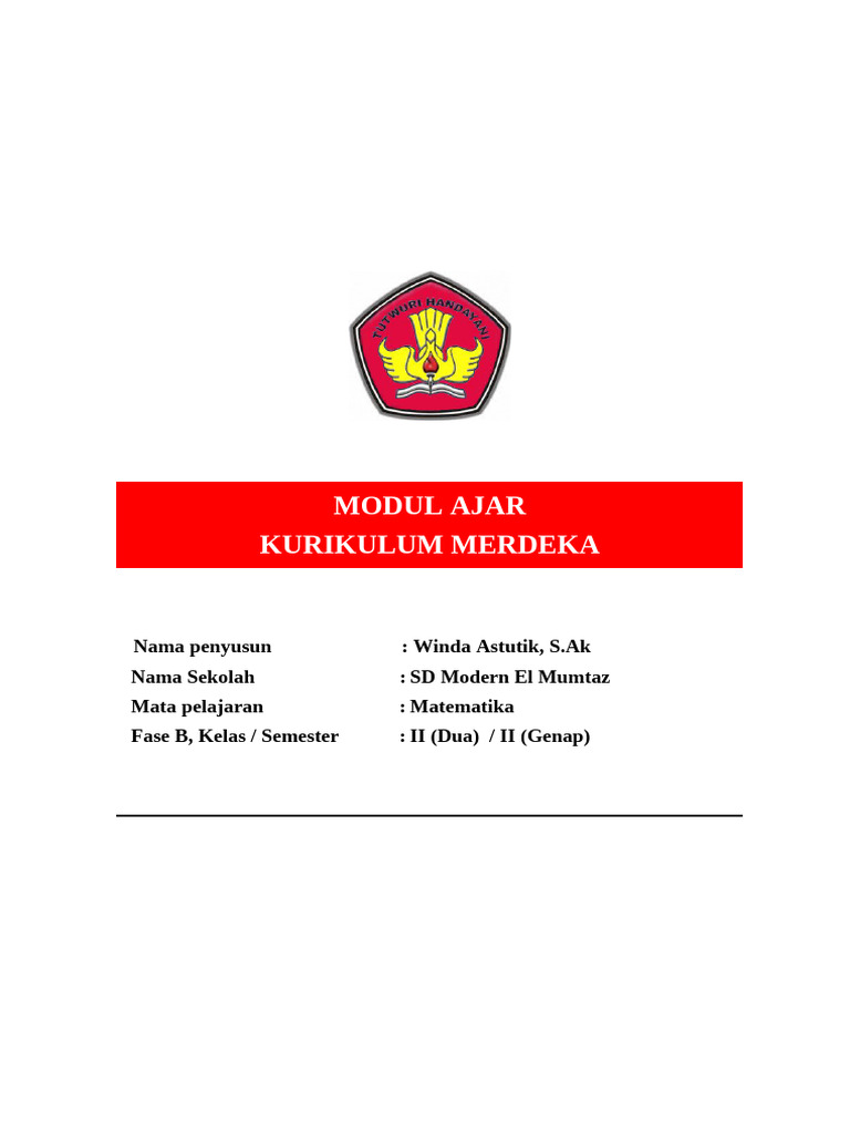 Modul Ajar Matematika Kelas 2 Diagram Turus | PDF