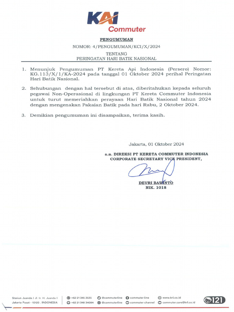 Peringatan Hari Batik Nasional | PDF