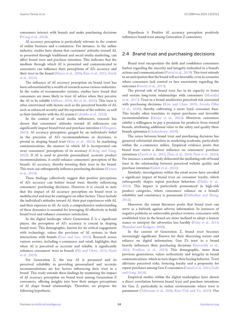 Decoding - Gen - Z - AI's - in Uence - o - Trust - and - Purchasing - Behavior 4 | PDF | Brand ...