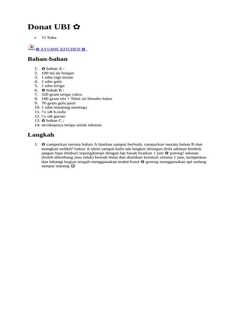 Cara Membuat Donat | PDF