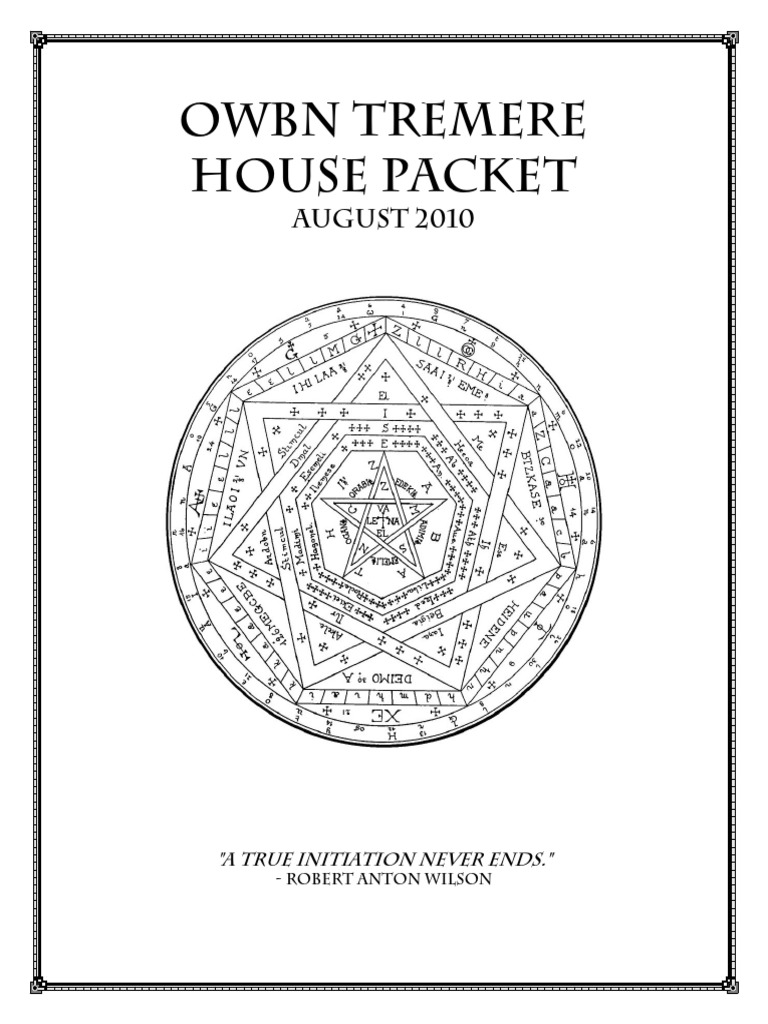 OWbN Tremere House Packet 2010 | PDF | Alchemy | Wicca