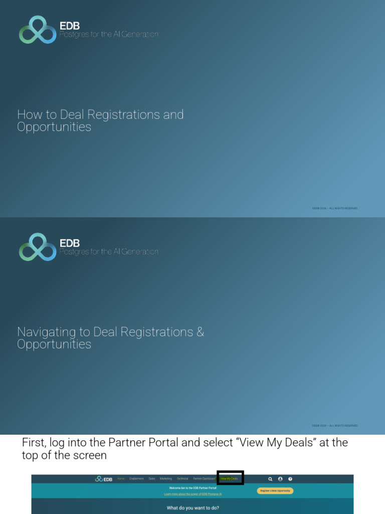 Managing Deal Registrations & Opportunities | PDF