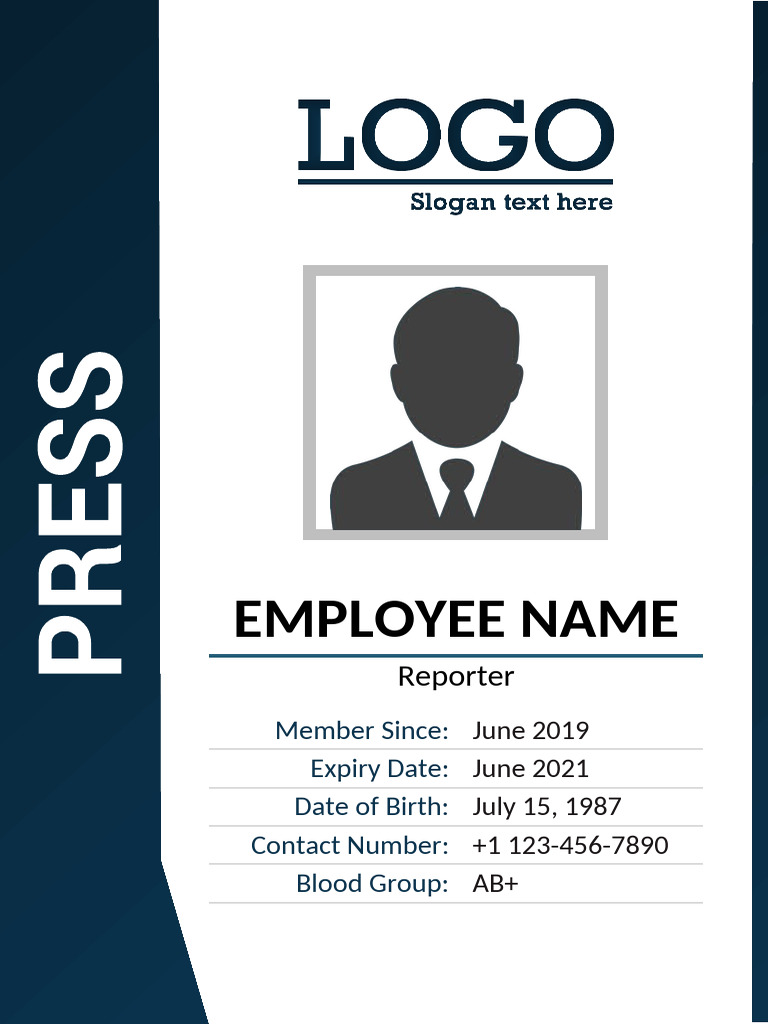 Press Reporter Id Card Template | PDF