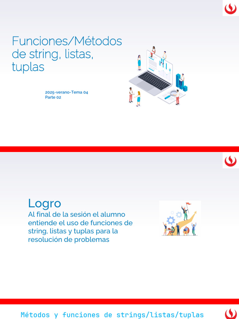 Tema 04 - 02 - String-Listas-Tuplas - Funciones Python | PDF | Cadena (informática) | Python ...