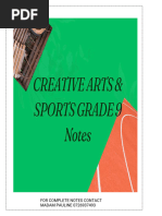 Grade 9 Creative Arts Notes | PDF | Clef | Tile